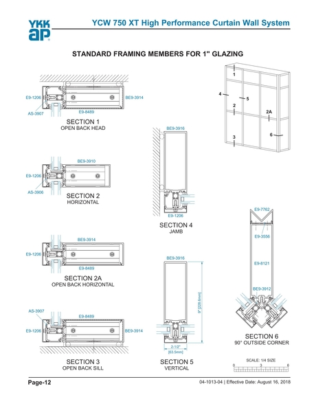 YKK Design Manual - YCW750XT/XTP-12