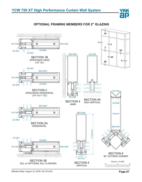 YKK Design Manual - YCW750XT/XTP-27