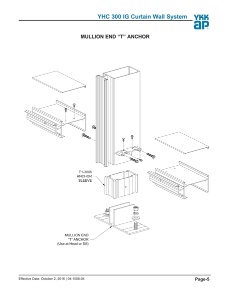 YKK Design Manual - YHC300IG-5