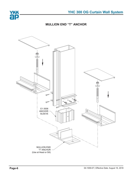 YKK Design Manual - YHC300OG-6