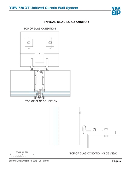 YKK Design Manual - YUW750XT-5