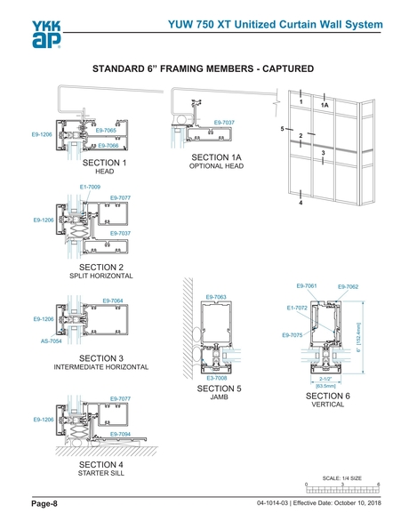 YKK Design Manual - YUW750XT-8