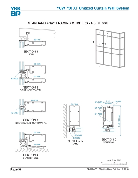 YKK Design Manual - YUW750XT-10