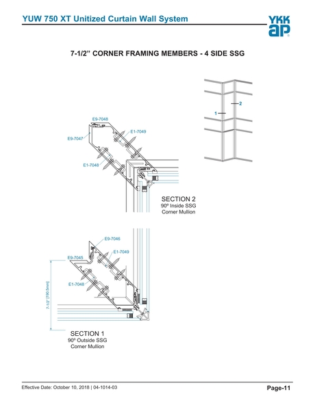 YKK Design Manual - YUW750XT-11