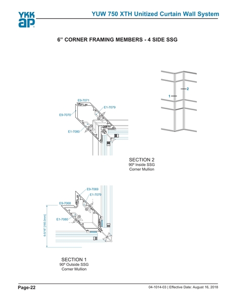 YKK Design Manual - YUW750XT-22