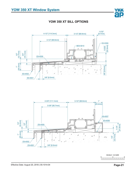 YKK Design Manual - YOW350XT-21