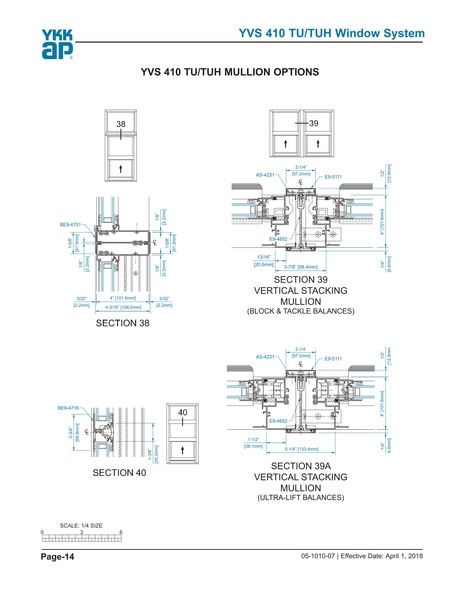 YKK Design Manual - YVS410-14