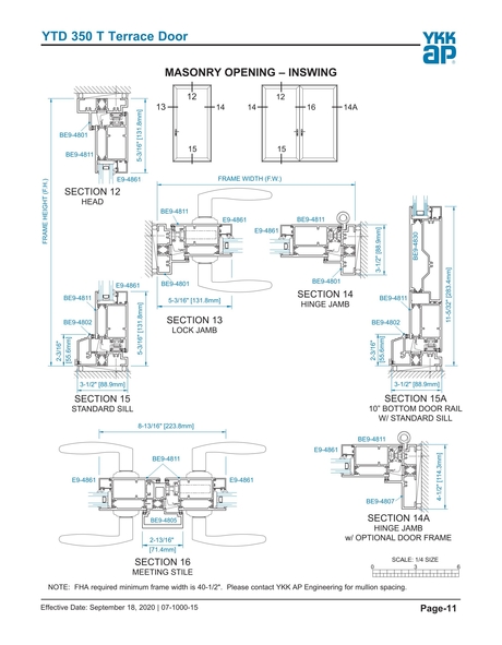YKK Design Manual - YTD-11