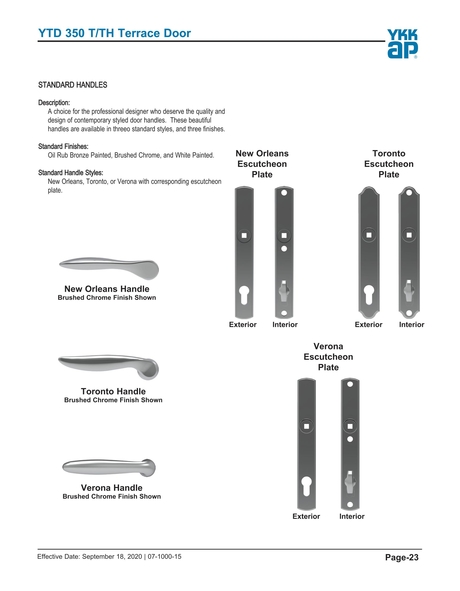 YKK Design Manual - YTD-23