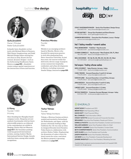 Hospitality Design - January 2024 - behind the design