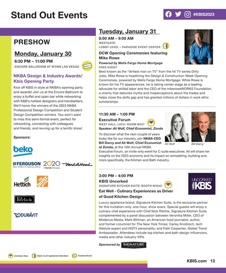 Kitchen & Bath Business/KBISJanuary/February 2023 - KBIS13