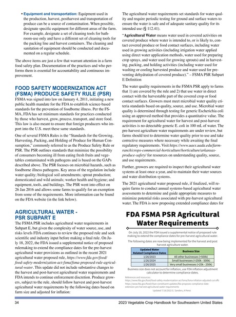 Southeastern U.S. Vegetable Crop Handbook - 2023 - 34