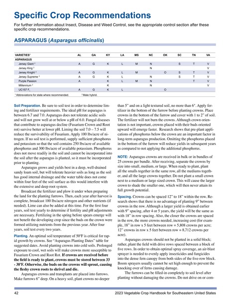 Southeastern U.S. Vegetable Crop Handbook - 2023 - 42