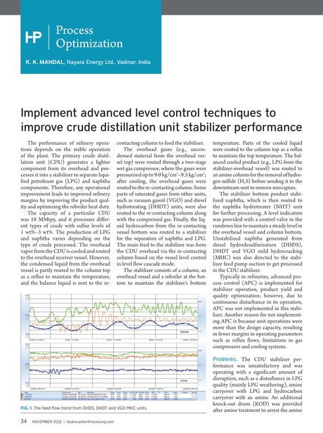 Hydrocarbon Processing - November 2022 - Implement advanced level ...