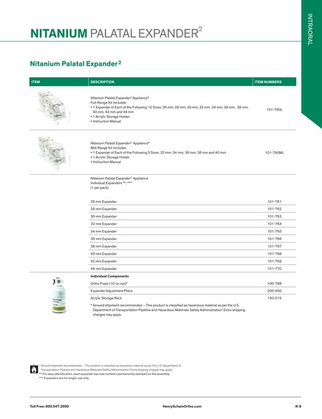 Henry Schein Orthodontics Catalog (Reveal Aligners) 999-100 - 199