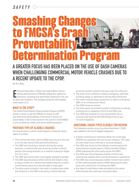 Modern Work Truck Solutions January 2025 - SMASHING CHANGES TO FMCSA’S ...