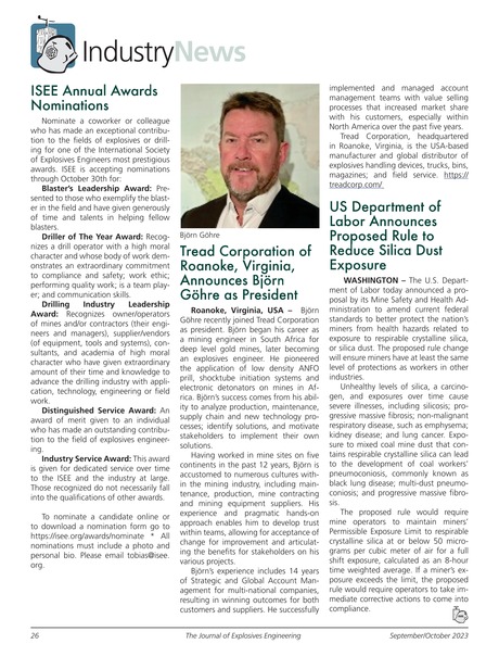 The Journal of Explosives Engineering - September/October 2023 - 29