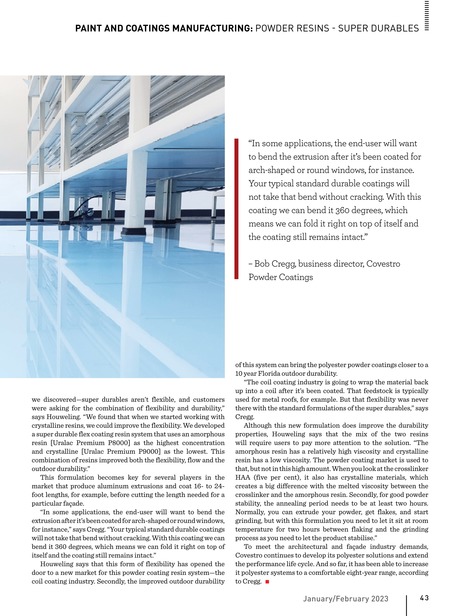 Canadian Finishing & Coatings Manufacturing Magazine Jan/Feb 2023 - 43