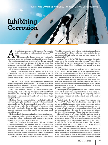 Canadian Finishing & Coatings Manufacturing Magazine May/June 2022 - 27