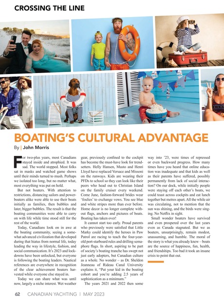 Canadian Yachting May 2023 - CROSSING THE LINE: BOATING’S CULTURAL ...
