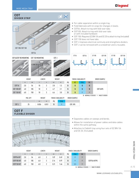 Cablofil Catalog - 2023/2024 - A.15
