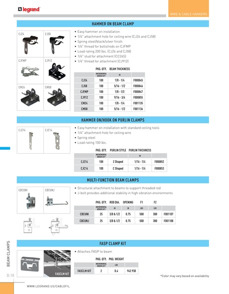 Cablofil Catalog - 2023/2024 - D.10