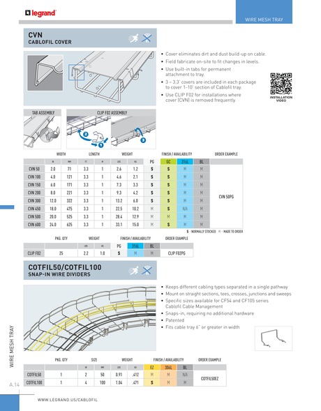Cablofil Catalog - 2024/2025 - A.14