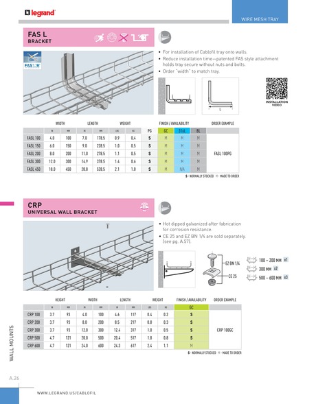 Cablofil Catalog - 2024/2025 - A.26