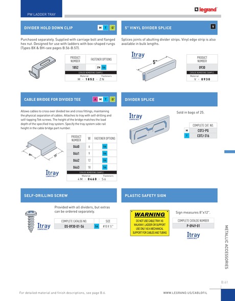 Cablofil Catalog - 2024/2025 - B.61