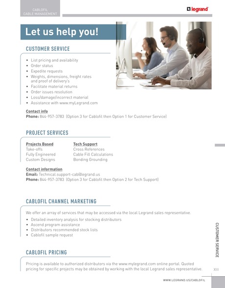 Cablofil Catalog - 2024/2025 - XIII