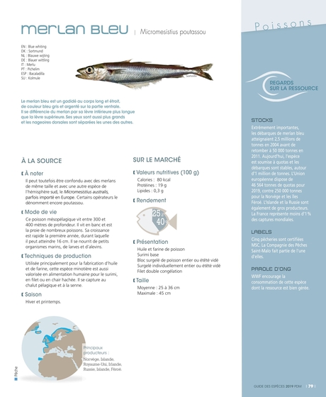 produits de la mer - Guide des espèces 2019