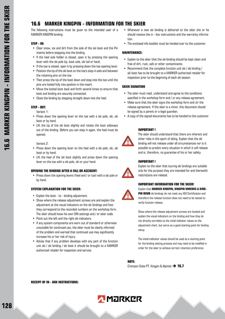 Marker Technical Manual 2021/2022 - 130