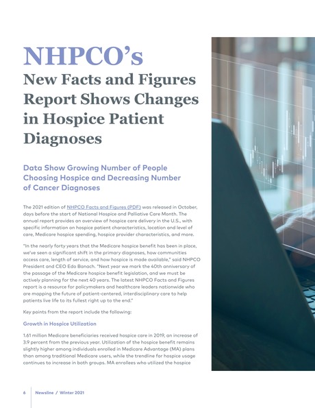 NHPCO NewsLine Winter 2021 - NHPCO Facts and Figures (feature article)