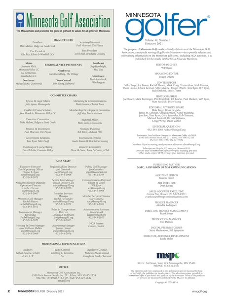 Minnesota Golfer - Directory 2021 - 2