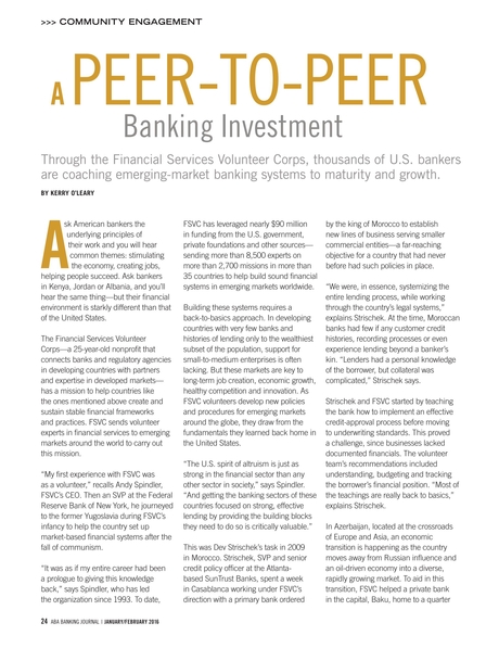 ABA Banking Journal - January/February 2016 - Community Engagement