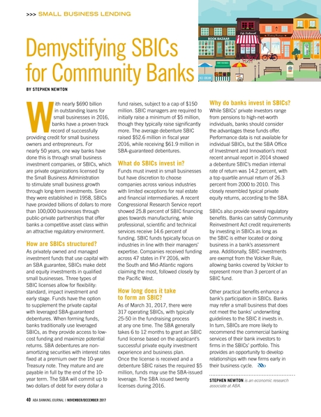 ABA Banking Journal - November/December 2017 - Small Business Lending