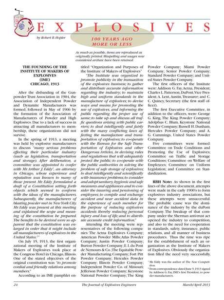 The Journal of Explosives Engineering - March/April 2013