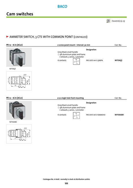 BACO - Switching & Controls Catalogue 2017 - 189