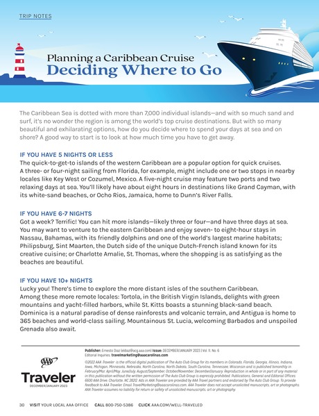 AAA Traveler Dec 2022 Carolinas - Trip Notes