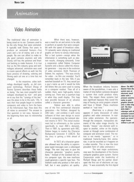 American Cinematographer - August 1984 - 109