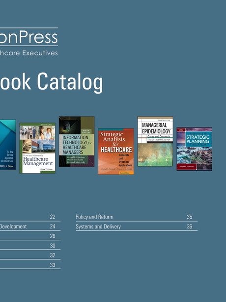 Health Administration Press Management Catalog - Spring 2021 - Cover2