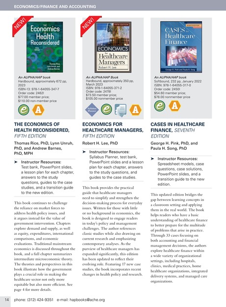 Health Administration Press Textbook Catalog - Fall 2022 - 14