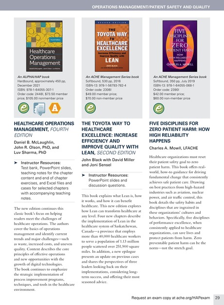 Health Administration Press Textbook Catalog - Fall 2022 - 29