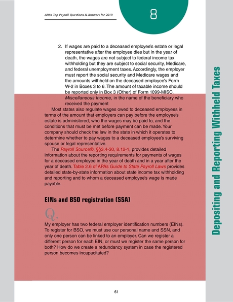 APA's Top Payroll Questions & Answers for 2020 - 61