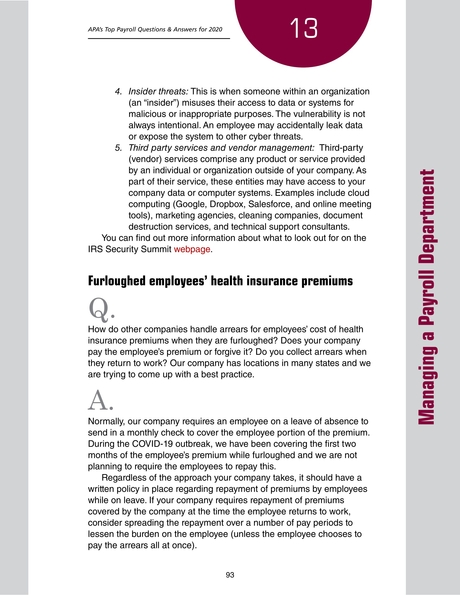 APA's Top Payroll Questions & Answers for 2020 - 93