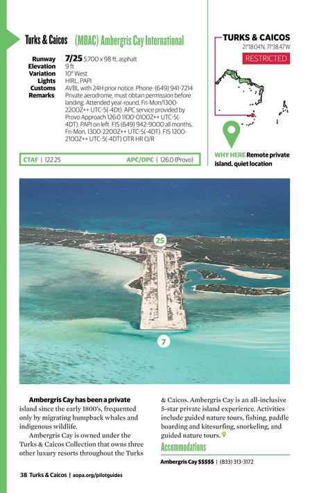 Caribbean Pilot's Guide 2021 - Ambergris Cay – MBAC