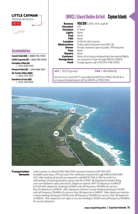 Caribbean Pilot's Guide 2021 - Edward Bodden Airfield – MWCL