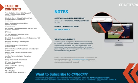 CFI-to-CFI Newsletter - Volume 11 Issue 3 - CFI Notes and Letters