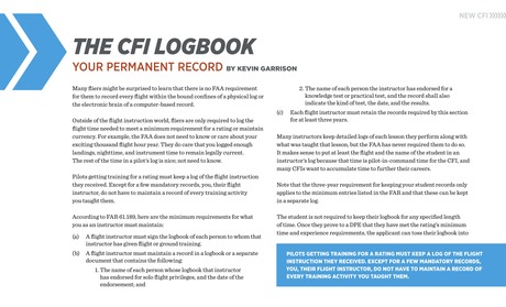 CFI-to-CFI Newsletter - Volume 14 Issue 4 - New CFI: The CFI Logbook ...