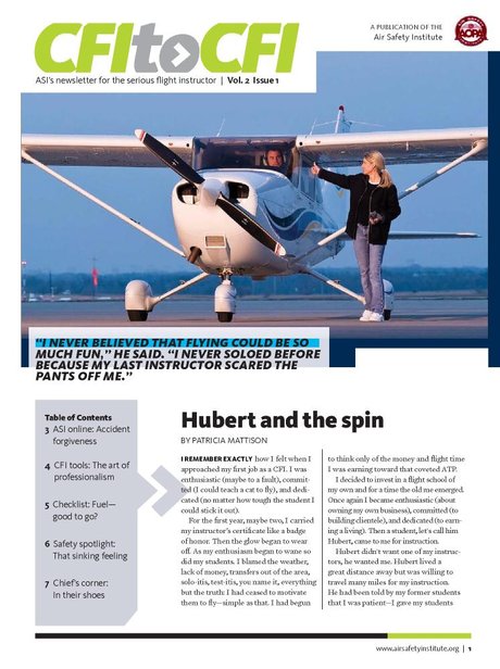 CFI-to-CFI Newsletter - Volume 2 | Issue 1